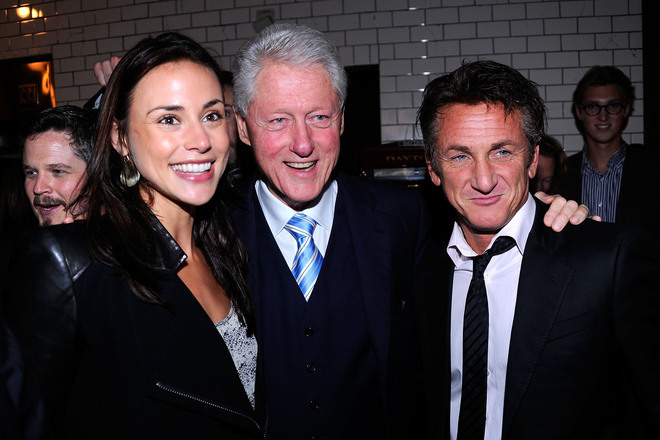 Шон Пен - Шон Пен и Бил Клинтън